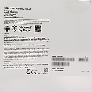 SAMSUNG Galaxy Tab A8 10.5"(32GB, 3GB) Full HD, Fingerprint Secure, All-Day Battery, Android 11 Wi-Fi Tablet, US Model SM-X200 (w/ 64GB SD, Gray)