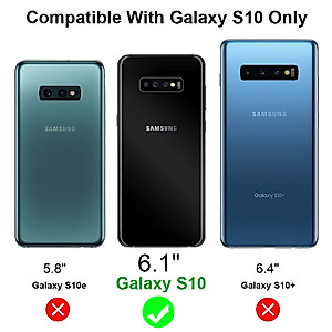 NEWDERY Upgraded Galaxy S10 Battery Case Qi Wireless Charging Compatible, 4700mAh Slim Rechargeable Extended External Charger Case Compatible Samsung Galaxy S10 (2019)-(6.1 Inches Black)