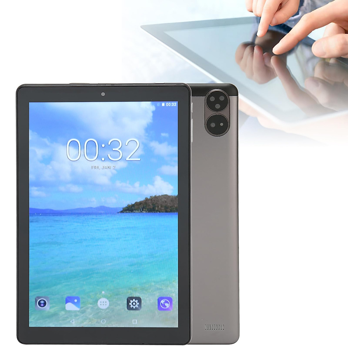 10.1 inch Tablet, Android 10 Tablet PC, 6+128GB, Octa Core, Support GPS, Bluetooth, WiFi, 4G LTE Tablet for Kids Entertainment Gaming (Grey)