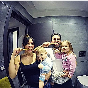 Natural Organic Eco Friendly Bamboo Toothbrush KIDS SOFT Nylon Bristles, BPA Free, Promote Responsible Dental Care (4- Pack)