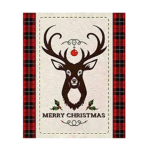 Springs Creative Christmas Merry Deer 36in Panel Multi Quilt Fabric