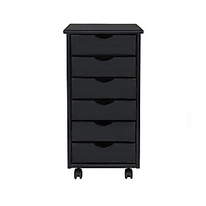 ADEPTUS 10016 6 Drawer Roll Cart, Black