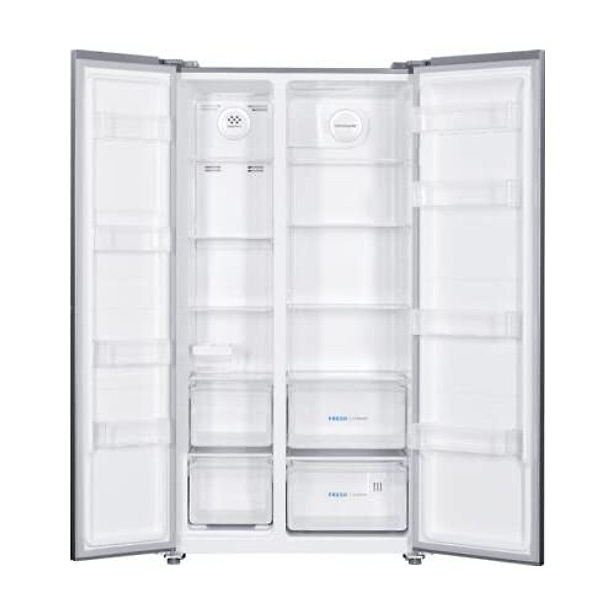 Frigidaire FRSG1915AV 36'' Freestanding Counter Depth Side by Side Refrigerator with 18.8 cu. ft. Capacity, Glass Shelves, Crisper Drawer, Frost Free Defrost, in Brushed Steel