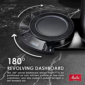 Melitta Vision Marble Black Drip Coffee Maker Luxe Automatic 12-Cup Programmable Coffee Maker