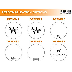 Refine Kitchenware Large Walnut Personalized Circle Board with Juice Groove, 18 Inch Round Personalized Cheese Board, Round Charcuterie Board | 100% Made in the USA