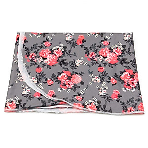 Infant Floral Swaddle Wrap with Headbands Hats Value Set Newborn Receiving Blanket Photography Props 35X35inch