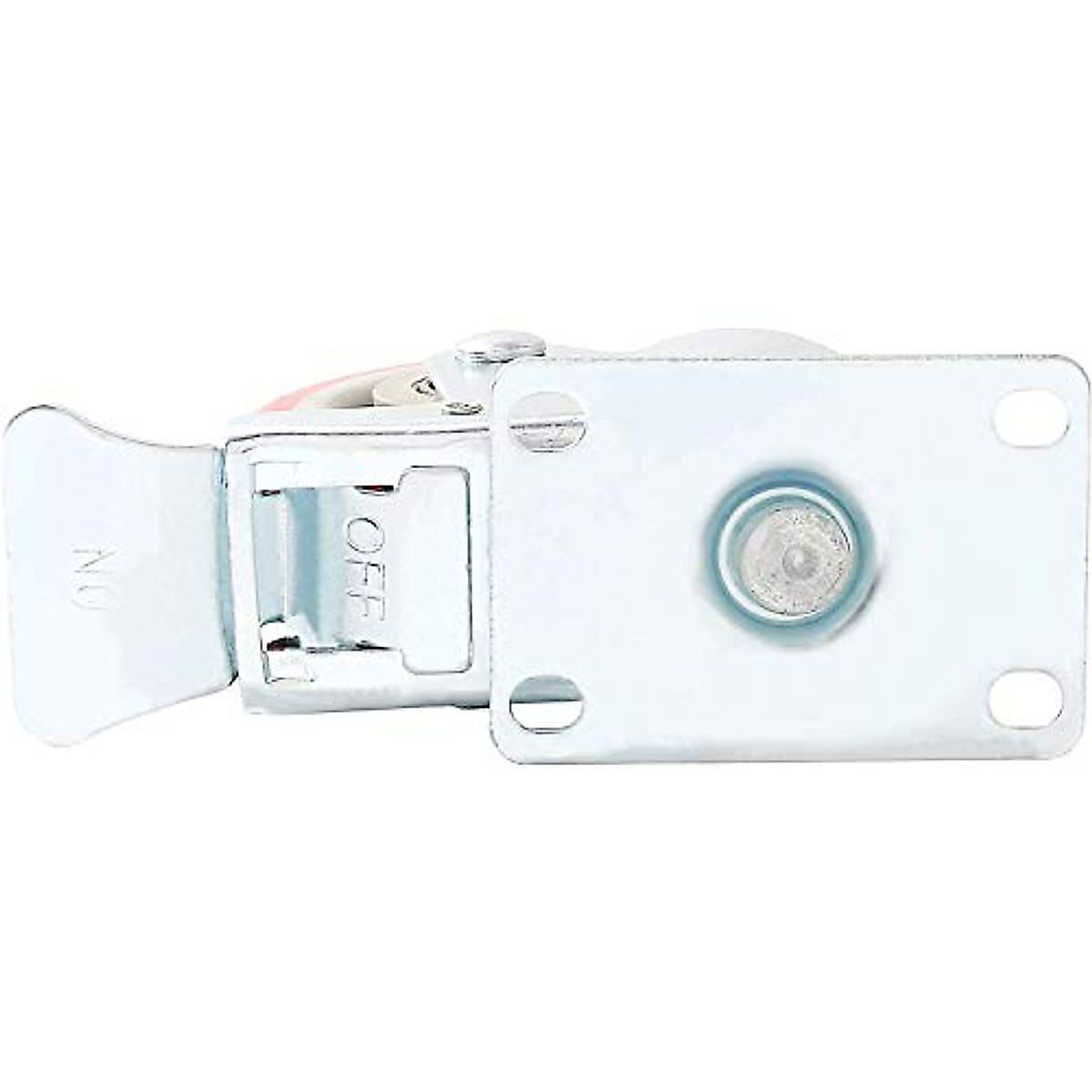 Online Best Service 4 Pack Caster Wheels Swivel Plate On Red Polyurethane Wheels (3 inch with Brake)