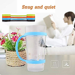 Water Bottle Strap Soft Water Bottle Carrier 4 PCS unning Water Bottle Handheld -Silicone