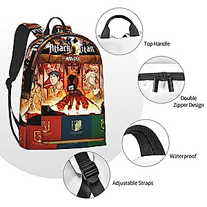 Anime Backpack for Men Women Lightweight Laptop Bag Fashion Daypack Outdoor Hiking Travel Bag for Boys Girls