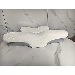 Teemour Neck Support Pillow for Side Back Stomach Sleepers Cooling Pillow with Pillowcase