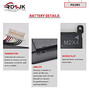 RDSJ P63NY Laptop Battery for Dell Latitude 13 7370 Latitude 7370 E7370 Series N3KPR 4H34M 0N3KPR XCNR3 04H34M 0XCNR3 WY7CG G7X14 0G7X14 MH25J 0WY7CG 7.6V 43Wh