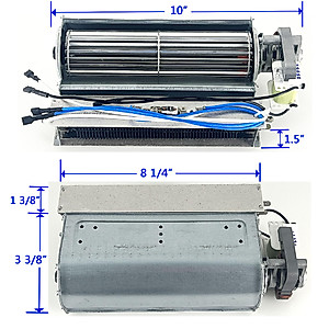 bbq factory Replacement Fireplace Fan Blower + Heating Element for Heat Surge Electric Fireplace