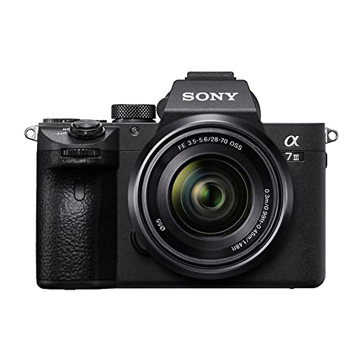 Sony Alpha a7 III Full Frame Camera with 28-70mm Lens Bundle with Camera and Tripod, Battery Grip, Battery (2-Pack) and Dual Charger, Software Kit, Memory Card, Case, and Cleaning Kit (8 Items)