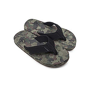 Volcom Big Kids Unisex Victor Flip Flop Sandal Dark Camo 2 Big Kid