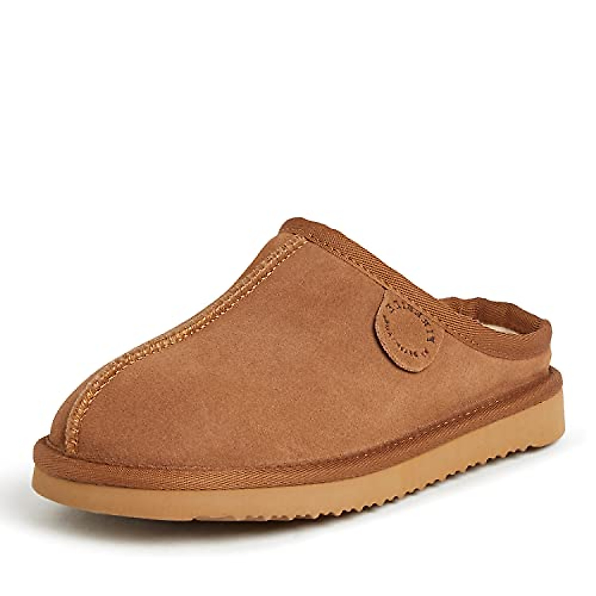 Fireside by Dearfoams Dempsey Genuine Shearling Clog, Chestnut, 2 Big Kid