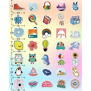 Sticker for Water Bottles, 300 Pcs/Pack Cute Vinyl Waterproof Vsco Laptop Stickers for School Students Gifts Classroom Teachers Prizes Stickers for Kids Teens Girls