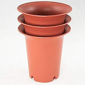 3 Round Cascade Plastic Bonsai, Succulent & Orchid Planter 4.25"x 4.25"x 4.5"