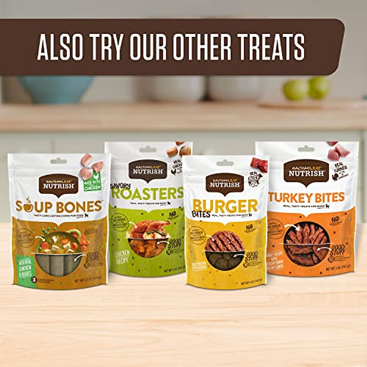 Rachael Ray Nutrish Soup Bones Long Lasting Dog Chews Variety Pack, 22 Count (Pack of 1)