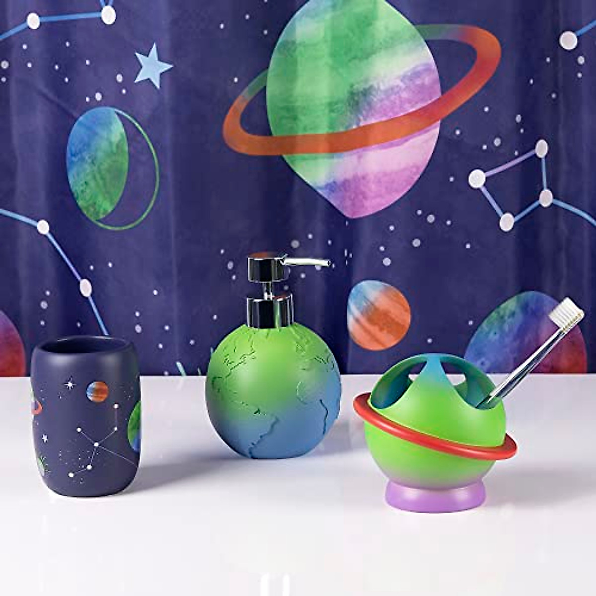 Allure Home Creation Starry Night 3-Piece Bathroom Accessory Set