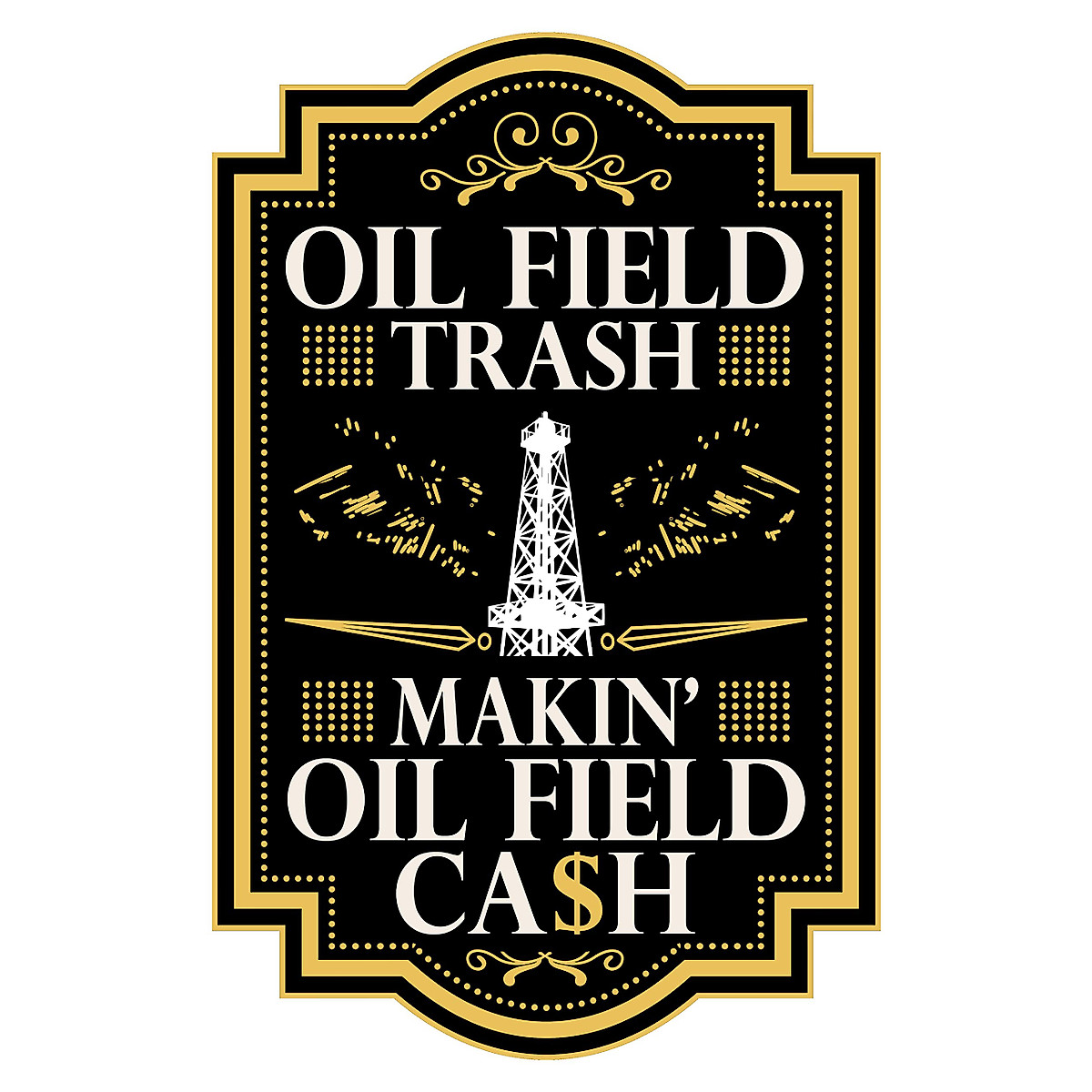 Kakembo Oilfield Hard Hat & Tool Box Vinyl Stickers – Stickers for Adults – Badass Oilfield Stickers Including, Drill Rig, Roughneck, FRAC, Oil Field Trash, Oil Rig and Rig Life