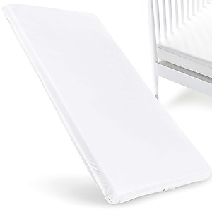 Baby Cradle Mattresses - White Cradle Mattress with Waterproof Vinyl Cover – Durable & Breathable Cradle Mattress (14" x 31")