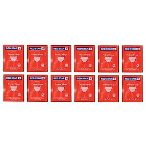North Mountain Supply - RS-PR-12 Red Star Premier Rouge Wine Yeast -0.18 Ounce (Pack of 12) - Fresh Yeast