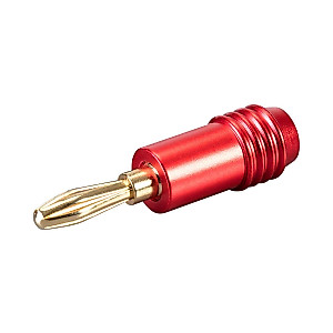 Monoprice 10 Pair Affinity Series 24k Gold Speaker Banana Plug,Black/Red