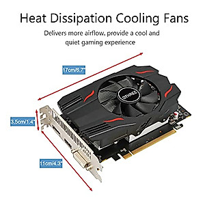 QTHREE AMD Radeon RX 550 Graphics Card,4GB,GDDR5,128-Bit,Desktop Gaming Video Card for PC,PCI Express 3.0 X8,Computer GPU,DirectX 12,DisplayPort,HDMI,DVI-D