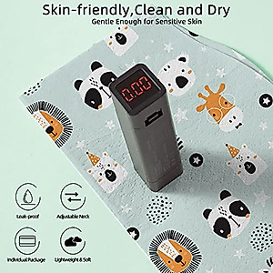 Cosermart Disposable Baby Bibs 50pcs Disposable Travel Feeding Bibs with Food Catcher, Waterproof Individual Packed Eating Bibs For Kids Toddler Infant(Animal)