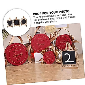 DECHOUS 3pcs Small Blackboard Wedding Easel Chalkboard Mini Table Blackboards Table Blackboard with Stand Tabletop Blackboard Mini Blackboard Easel Wood Office Price Tag Rewritable