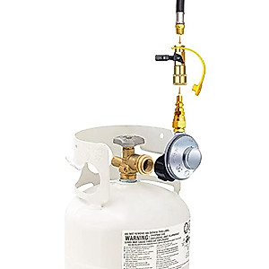 MCAMPAS 1/4" Quick Propane Gas Regulator, QCC1 Propane Adapter Gas Regulator Valve Fittings with1/4 Quick Connector Plug Converter 5lb -20lb Propane Tank Quick Connection Propane Hose for BBQ Grill