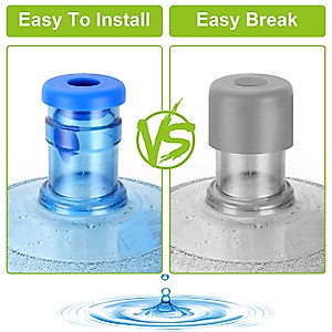 QTLCOHD 8 Pack 5 Gallon Water Jug Cap Reusable 5 Gal Water Jug Caps Silicone Water Bottle Caps Water Jug Cover Replacement No Spill for 55mm Standard/Screw/Crown Bottle Water Dispenser Caps