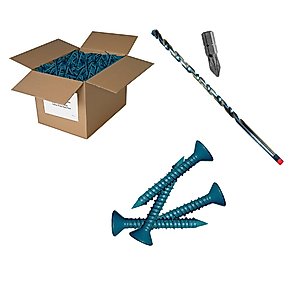 500 pc 1/4x2-1/4" FLAT Concrete Screw