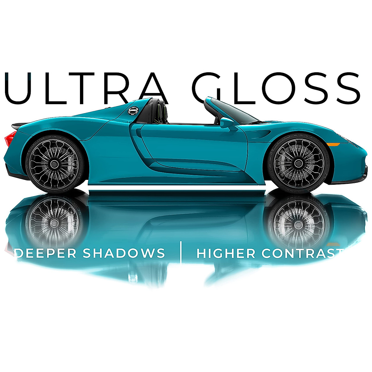 VViViD+ Ultra Gloss Miami Blue Vinyl Car Wrap (1ft x 5ft)