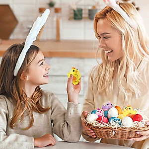 LIHAO Party Favors, 3 Pieces Easter Chicks Wind Up Toys for Easter Egg Hunt, Basket Stuffers Fillers Gift