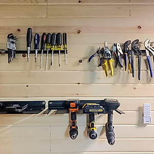 StoreYourBoard Electric Drill Storage Rack, Holds 4 Drills, Hanging Wall Mounted Organizer for Garage, Home, Workshop, Shed