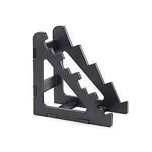 Black Knife Display Stand Rack Holder Organizer For 4 Pocket Knives - Holds Four Folded Blades - Sits On Flat Surface