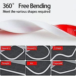 39 inch Silicone Collapsible Shower Threshold Water Dam, Waterproof Shower Barrier Water Strip Dam, Stay Dry Retainer for Wet and Dry Separation for Kitchen Sink Countertop Sink Cooktop Bathroom Tub