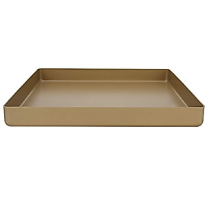 28x28x3cm Baking Tin Aluminum Alloy Gold Square Shape Baking Pan Cake Baking Tins Non-Stick Baking Tray for Cookie Toaster Bread Pizza
