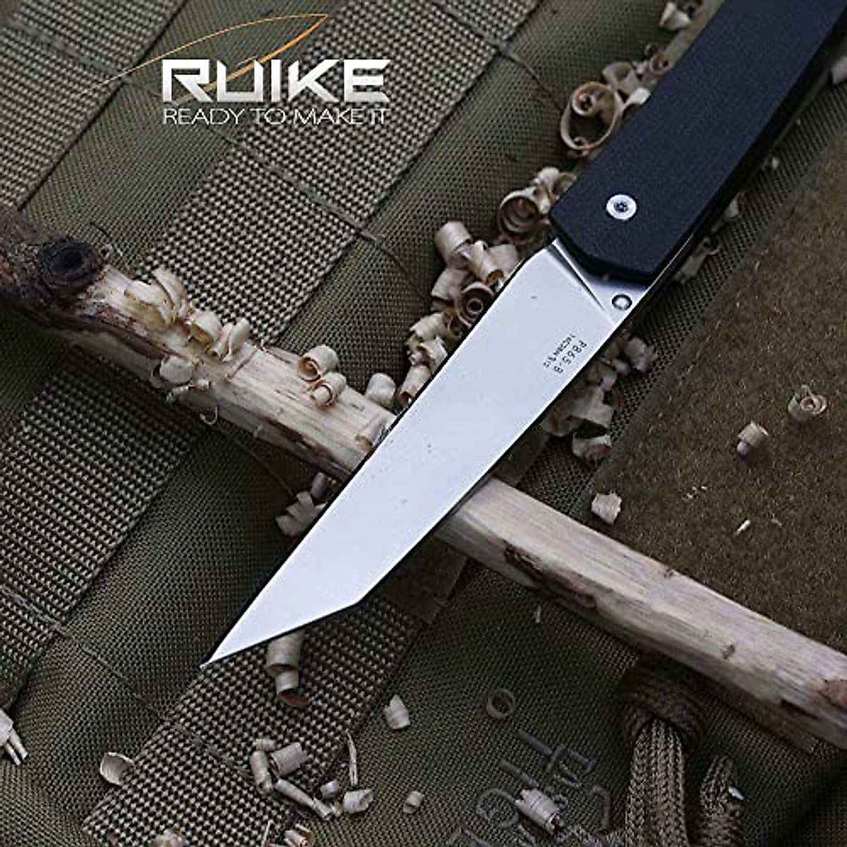 Ruike P865 Pocket Tactical Knife Folding knives 14c28n Stainless Steel Liner Lock Utility Camping Knife Survival 3.58inch Small Mini tool Knife EDC Tools Belt Clip for Men Gift