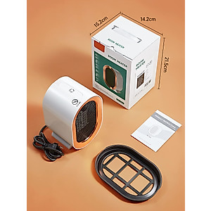 1200W/1000W Space Heater Indoor, 2S Heating Mini Heater Small Heater, 28dB Portable Heater for Bedroom Bathroom Heater, Mini Heater for Bathroom, Bedroom, Office Heater, Mini Desk Heater [Gifts]