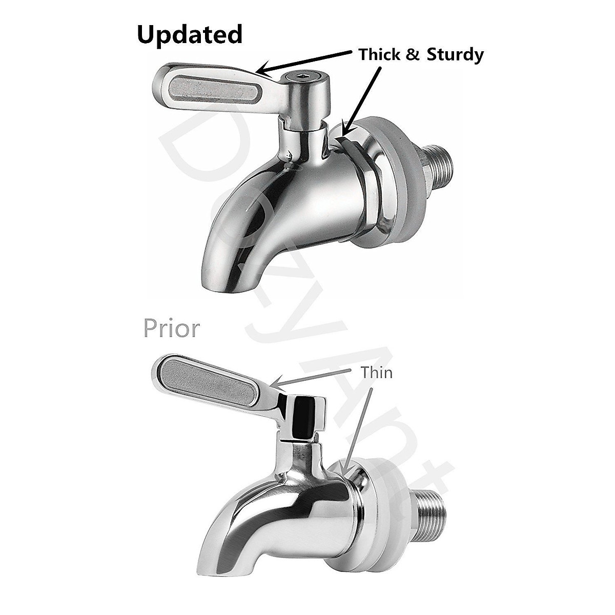 DOZYANT Updated More Durable Beverage Dispenser Replacement Spigot,Stainless Steel Polished Finished, Water Dispenser Replacement Faucet, fits Berkey and Other Gravity Filter Systems as Well