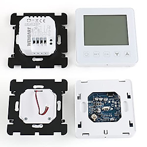 Wengart WiFi Smart Thermostat WG02B05-1,AC230V Max3A 2.4GHz Wi-Fi APP TUYA for Radiant Floor Heating,Compatible with Alexa Echo/Google Home,White Backlight