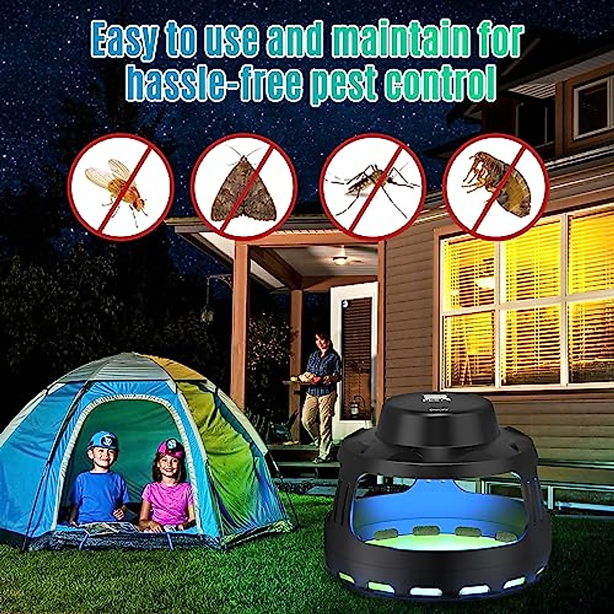 X-PEST Flea Traps for Inside Your Home, USB Rechargable Flying Insect Trap Indoor for Fleas Gnats Flies Moth Mites Bugs Fruit Flies Mosquitoes with 10 Refills