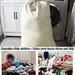 Heavy Duty Laundry Bag with Drawstring and Handle, Extra Large Travel Dirty Clothes Bag for Laundromat and Household, Durable Rip-Stop Laundry Hamper Liner, 8 Solid color(28 x 40 Inch) by SANFERGE