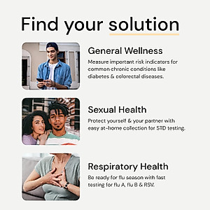 Simple HealthKit At-Home Expanded STD Test Kit for Chlamydia, Gonorrhea, Trichomoniasis, HIV & Syphilis - STD HIV Test Kit - Free Follow-Up Care & Fast Lab Results
