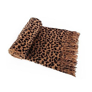 LANFIRE Womens Winter Scarf Shawl Wraps Soft Warm Blanket Scarves for Women Leopard scarves (SF0004)