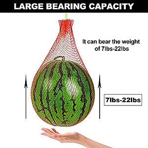 Melon Hammock Watermelon Nets, Heavy Duty Watermelon Net for Garden Melon Net for Trellis Vertical Garden Growing, Honeydew Melon Nets with Drawstring, 50Pcs (16-22lbs)