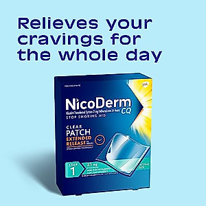 NicoDerm CQ Step 1 Nicotine Patches to Quit Smoking, 21 mg, Stop Smoking Aid, 14 Count