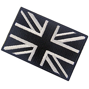 Tactical British Union Jack Embroidered Patch England Flag UK Great Britain Morale Applique Fastener Hook & Loop Emblem